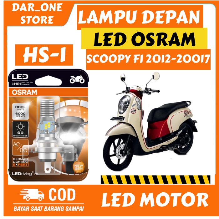 Jual LAMPU DEPAN LED OSRAM MOTOR HONDA SCOOPY FI 2012-2017 ORIGINAL | Shopee Indonesia