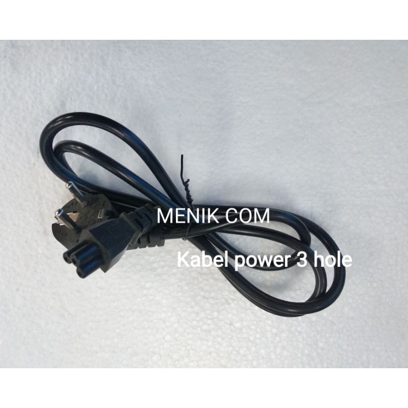 Jual Kabel power charger Adaptor cas an laptop lubang 3 ori | Shopee ...