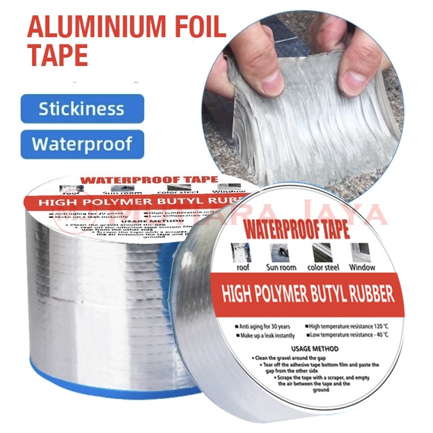 Jual Lakban Anti Bocor Anti Air Retak Aluminium Foil Butyl Waterproof Tape | Shopee Indonesia