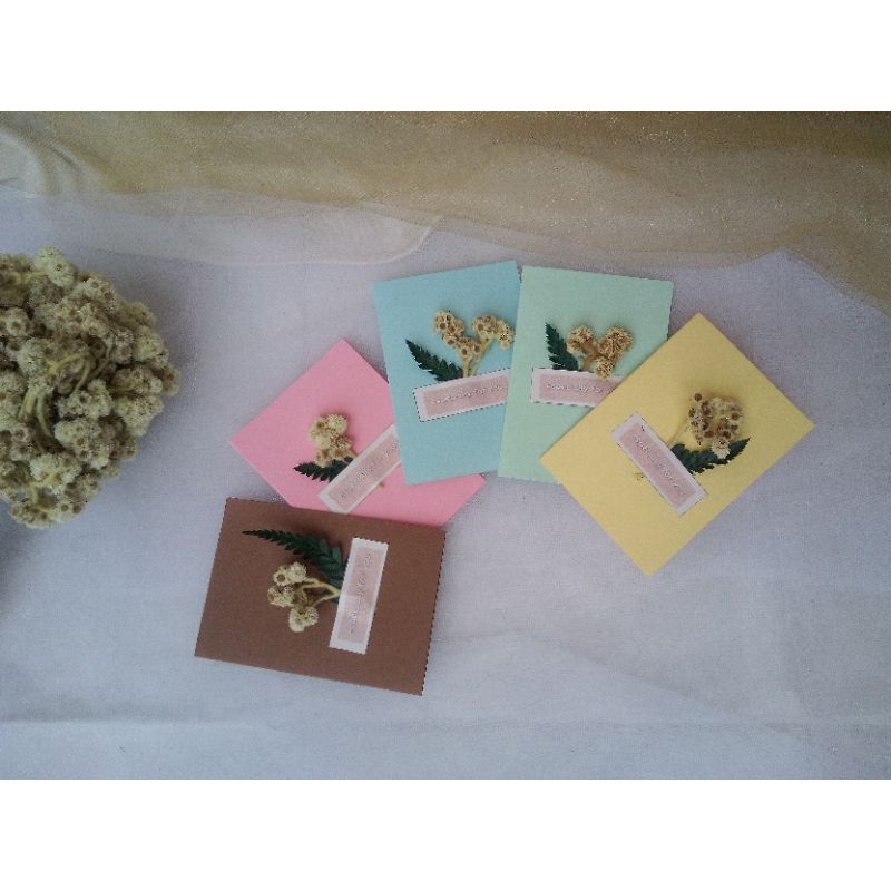Jual kartu ucapan | greeting card bunga kering | Shopee Indonesia