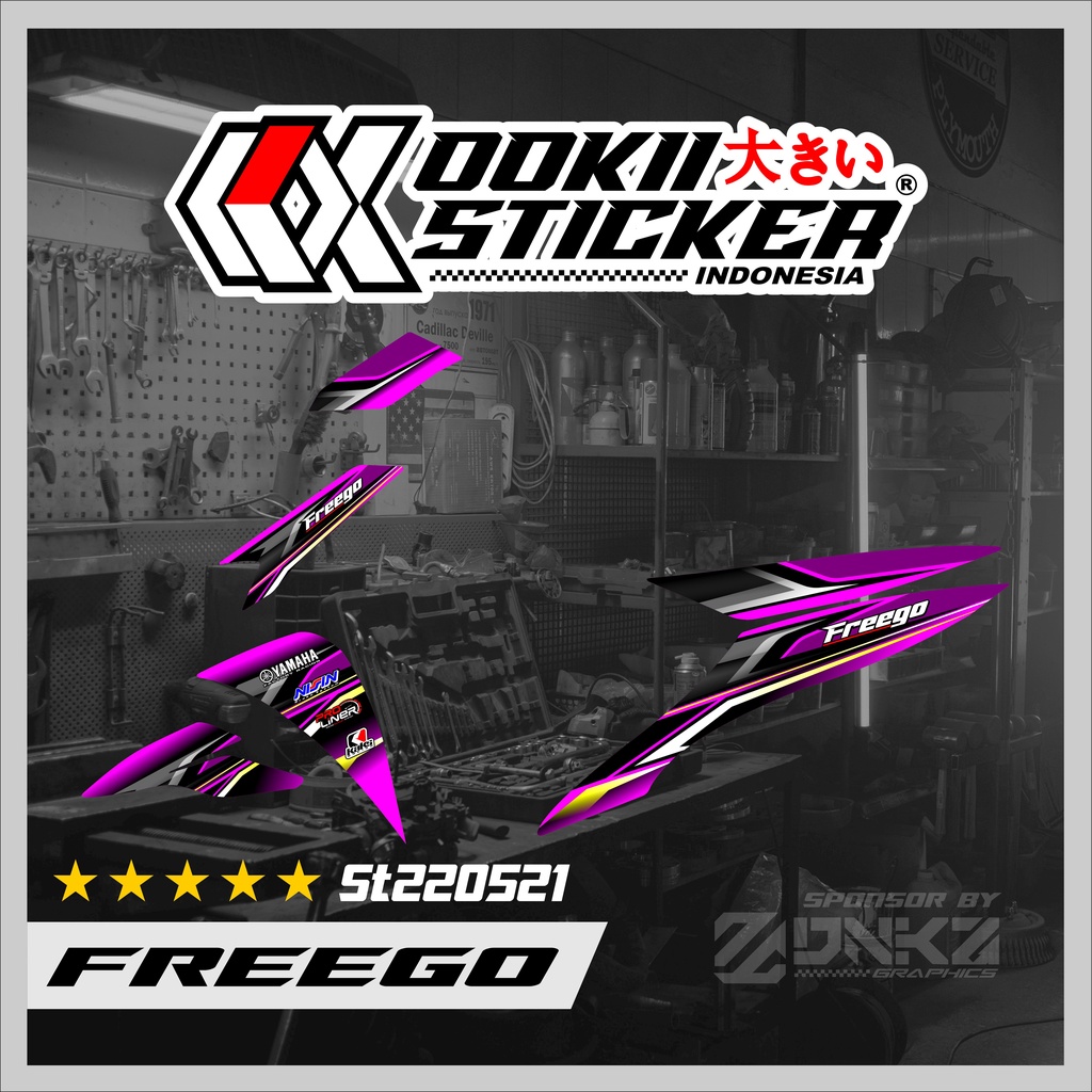 Jual Stiker Yamaha Freego Decal Striping Yamaha Freego Premium Racing ...