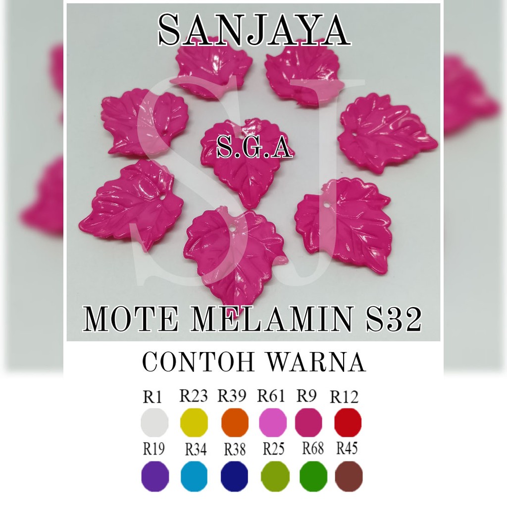 Jual Hasans / Mote Melamin / Manik Daun / Manik Melamin Daun / Mote ...