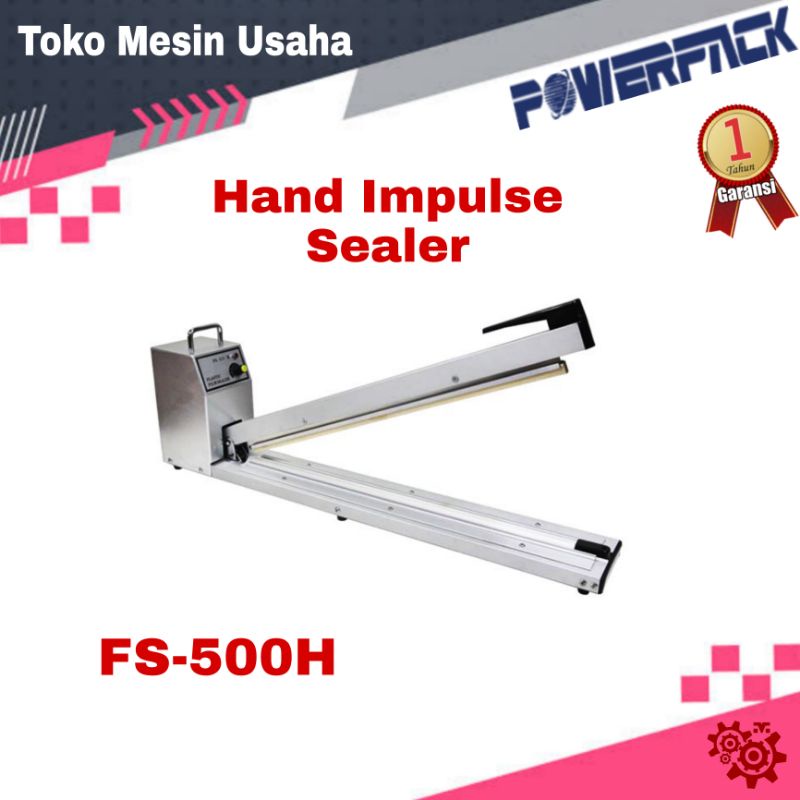 Jual MESIN HAND IMPULSE SEALER PRESS PLASTIK MANUAL FS-500H POWERPACK ...