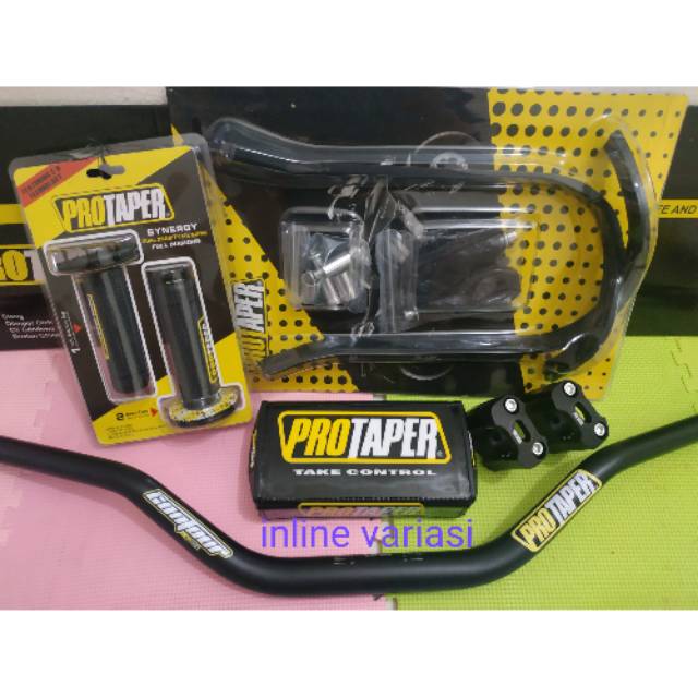 Jual Stang fatbar protaper plus grip busa handguard protaper universal ...