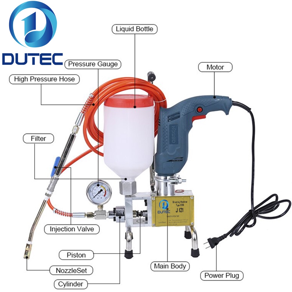 Jual DUTEC Mesin Injeksi PU Beton / Alat Suntik Beton / Injection Pump ...