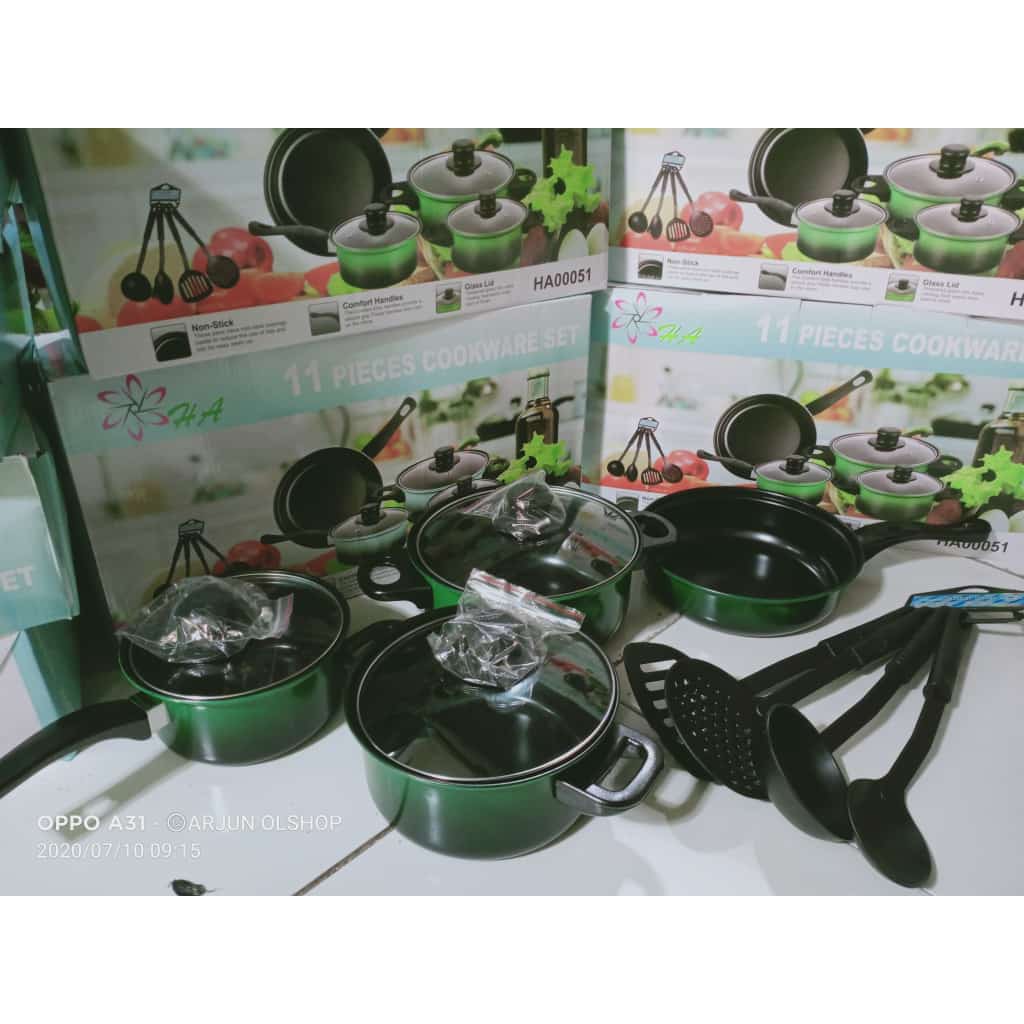 Jual PANCI SET 11 IN 1 LENGKAP 11 PIECES COOKWARE SET HA 00051 | Shopee ...