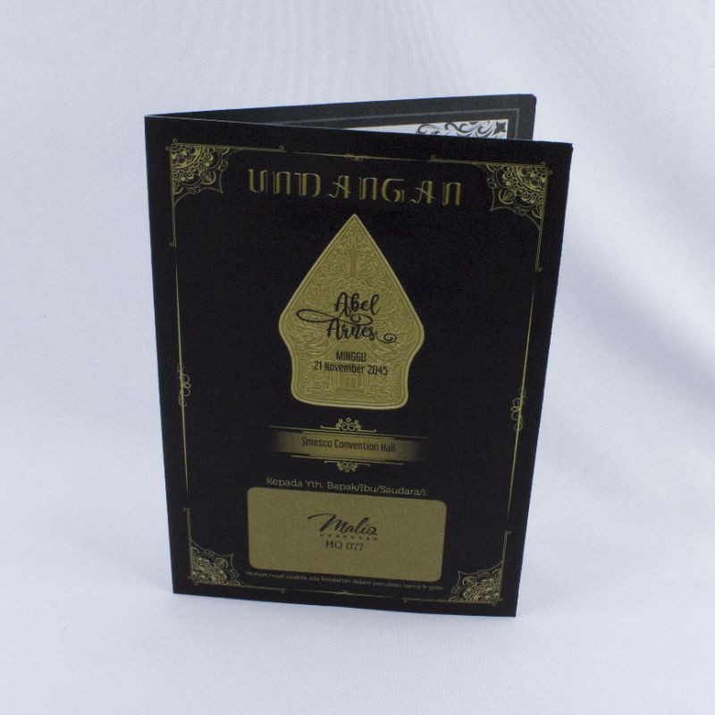 Jual Cetak Undangan Pernikahan Desain Maliq 77 Free Denah | Shopee ...