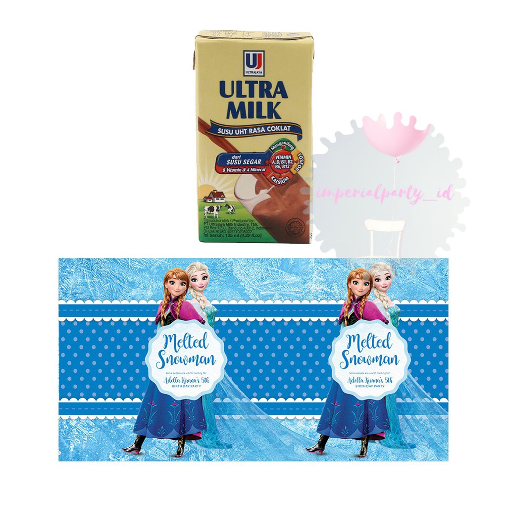 Jual Custom Stiker Label Susu Wrapper Ultramilk DIY | Shopee Indonesia
