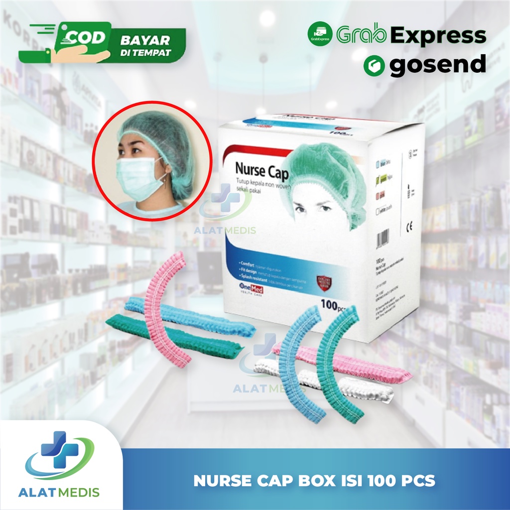 Jual Nurse Cap Onemed Nursecap Hair cap Hair Net Penutup Kepala ...