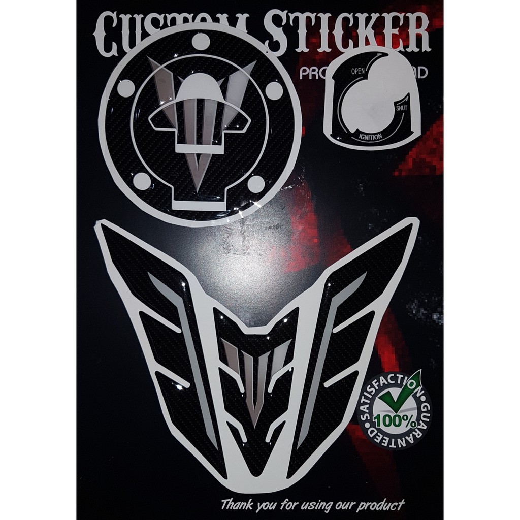 Jual Sticker tankpad set yamaha Xabre Logo MT Mslash carbon fuelpad ...