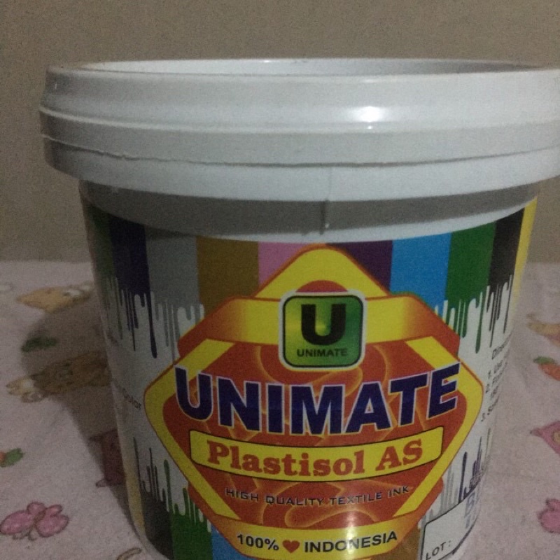 Jual TINTA SABLON PLASTISOL UNIMATE AS SILVER 1KG | Shopee Indonesia