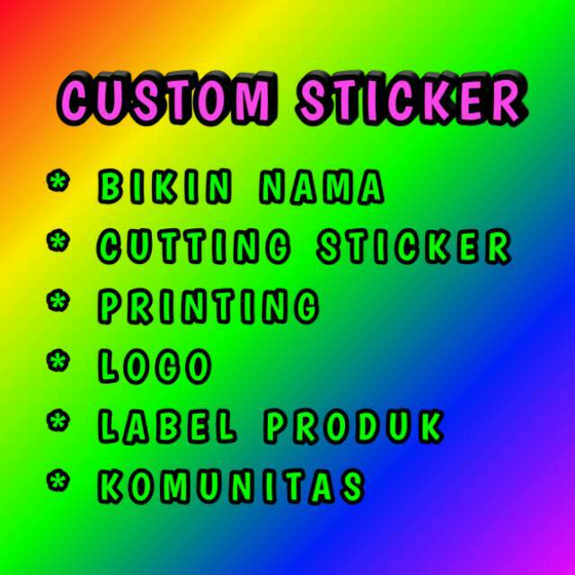 Jual Custom Sticker bikin stiker logo komunitas label branding cutting ...