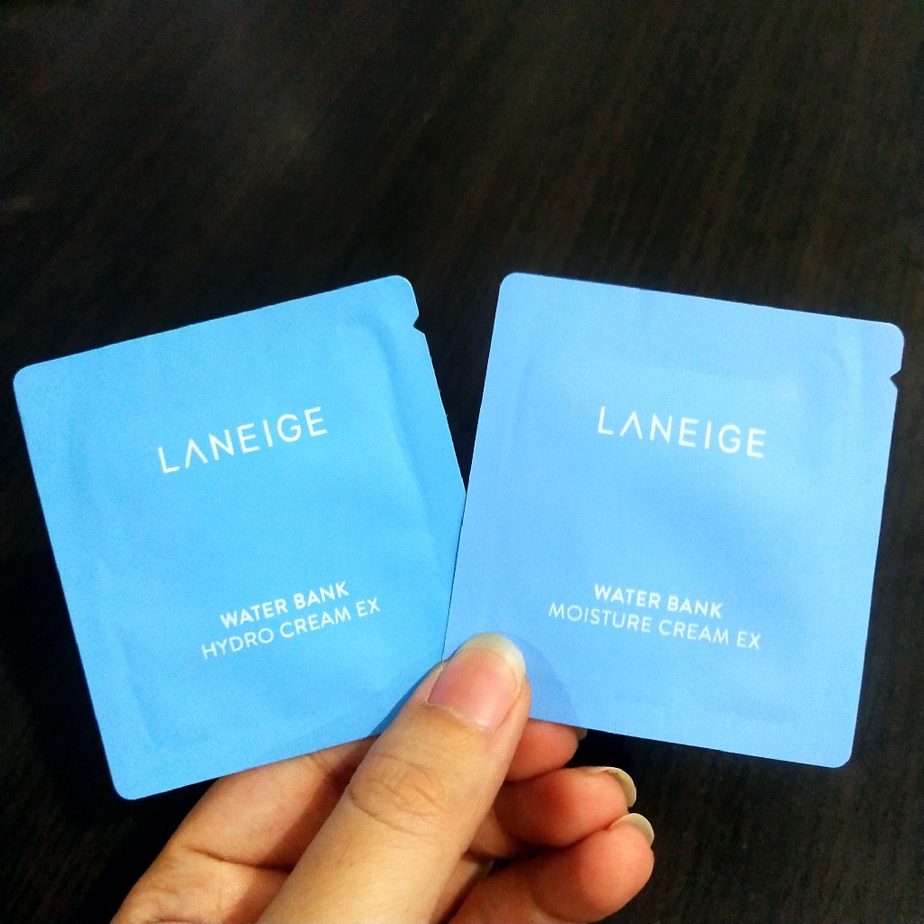 Jual LANEIGE WATER BANK MOISTURE CREAM & HYDRO CREAM SAMPLE SIZE SACHET ...