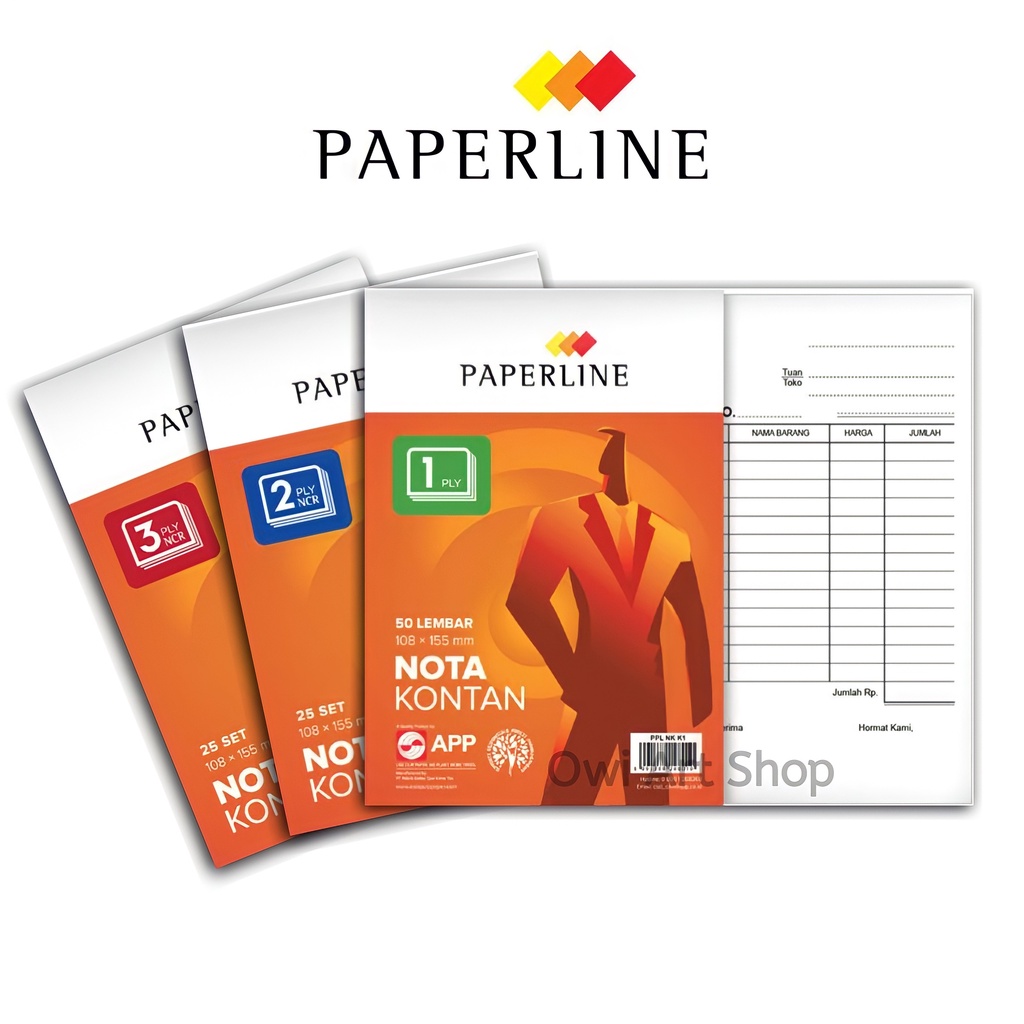 Jual Nota Paperline 1 2 3 Rangkap - Nota Kontan Paperline 1 2 3 PLY ...