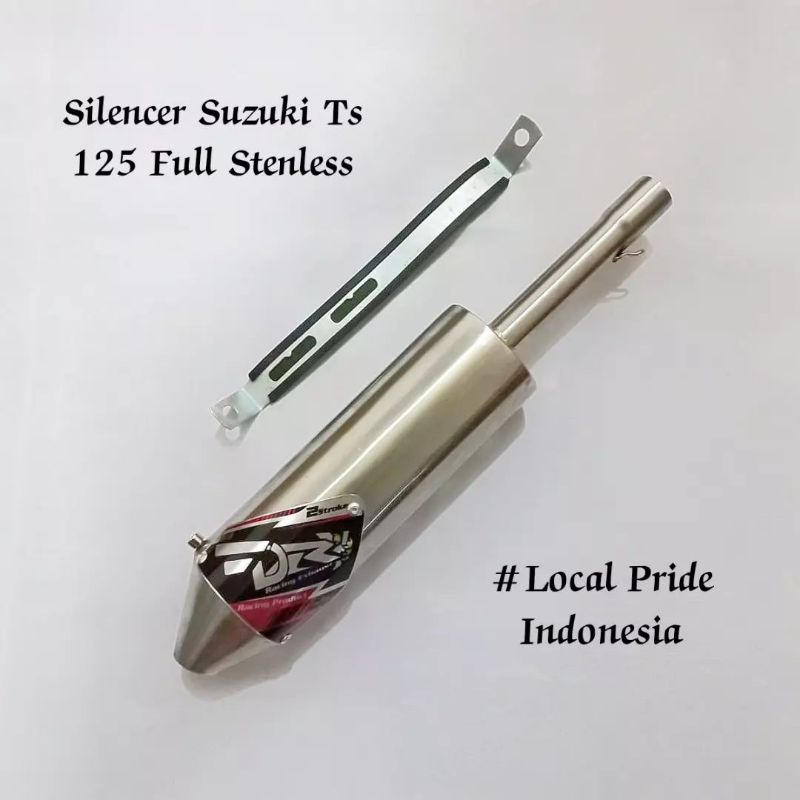 Jual SILENCER SUZUKI TS 125 FULL STENLESS ORIGINAL DRY RACING EXHAUST ...