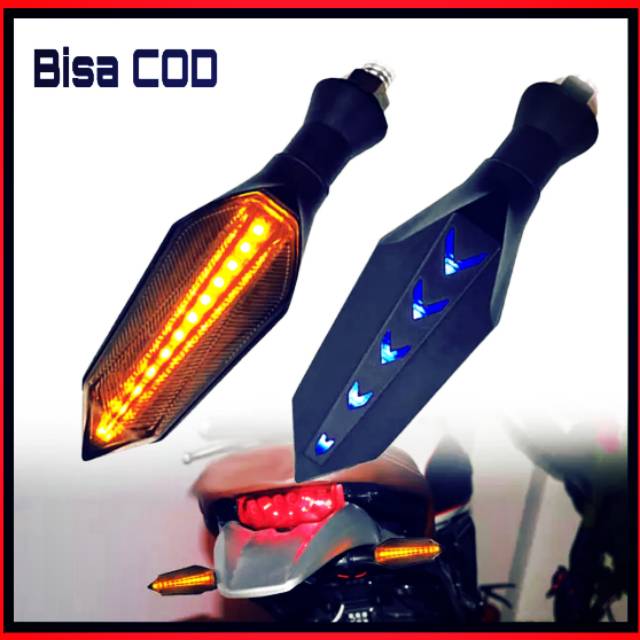 Jual Lampu sein motor LED running flowing mengalir lampu senja sport ...