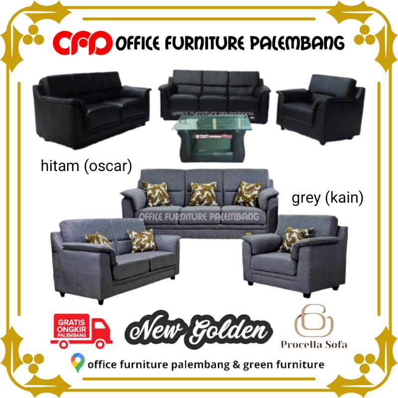 Jual sofa tamu procella NEW GOLDEN sofa kantor sofa 321 sofa hotel ...