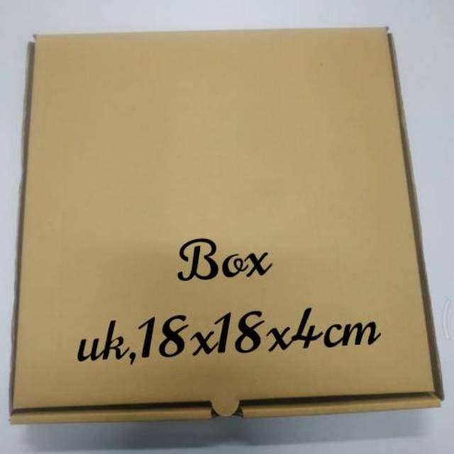 Jual Box pizza polos/kardus polos/kardus 18*18*4 | Shopee Indonesia
