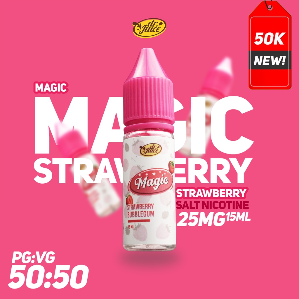 Jual Magic Strawberry 15ml salt by dr Juice 25mg | Shopee Indonesia