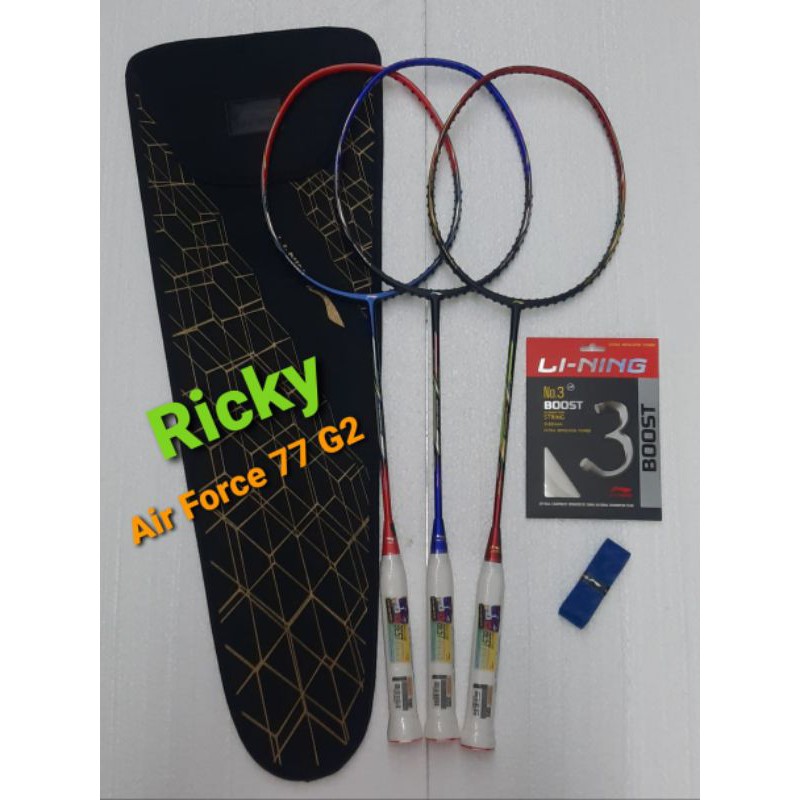 Jual RAKET BADMINTON LINING AIR FORCE 77 G2 - HIGH TENSION - HEAD HEAVY ...