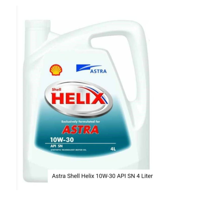 Jual Oli Astra Shell Helix 10W-30 API SM 4 Liter | Shopee Indonesia