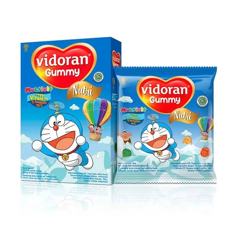 Jual Vidoran Gummy Vitamin Anak Vitamin C Jelly Vitamin Jelly Doraemon ...