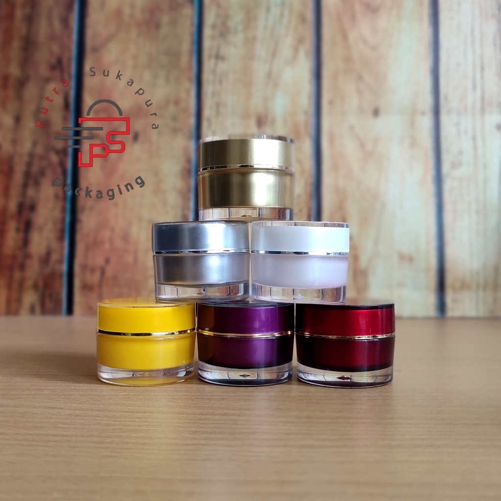 Jual pot cream acrylic 10gr / pot akrilik import 10 gram / wadah ...