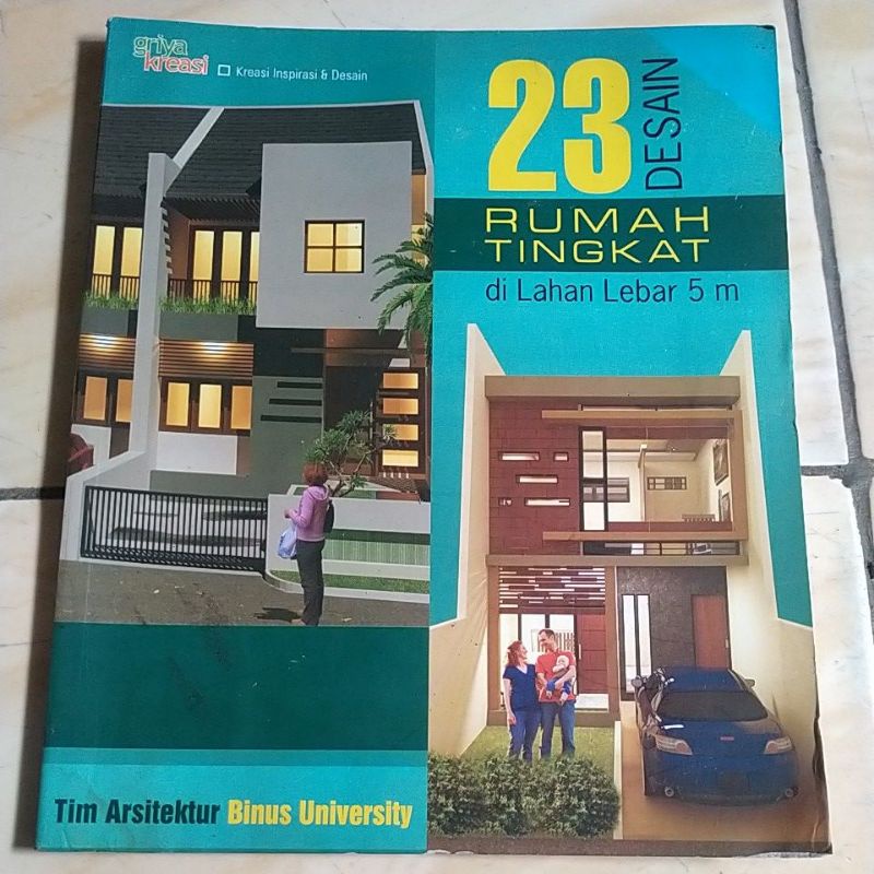 Jual buku 23 desain rumah tingkat di lahan lebar 5 m | Shopee Indonesia
