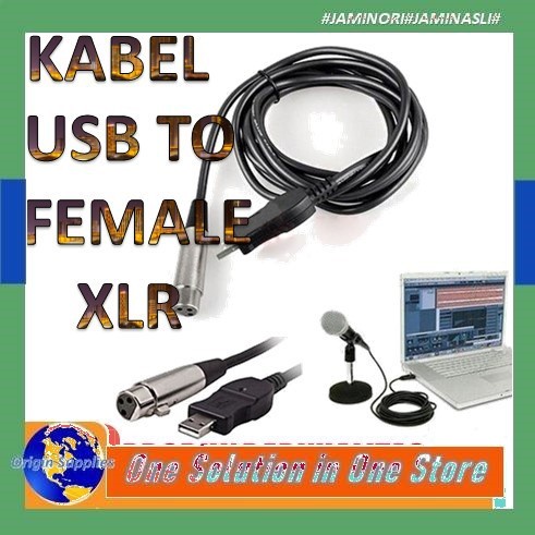 Jual Kabel USB to XLR FEMALE XLR FEMALE TO USB MIC KONDENSOR UNTUK ...