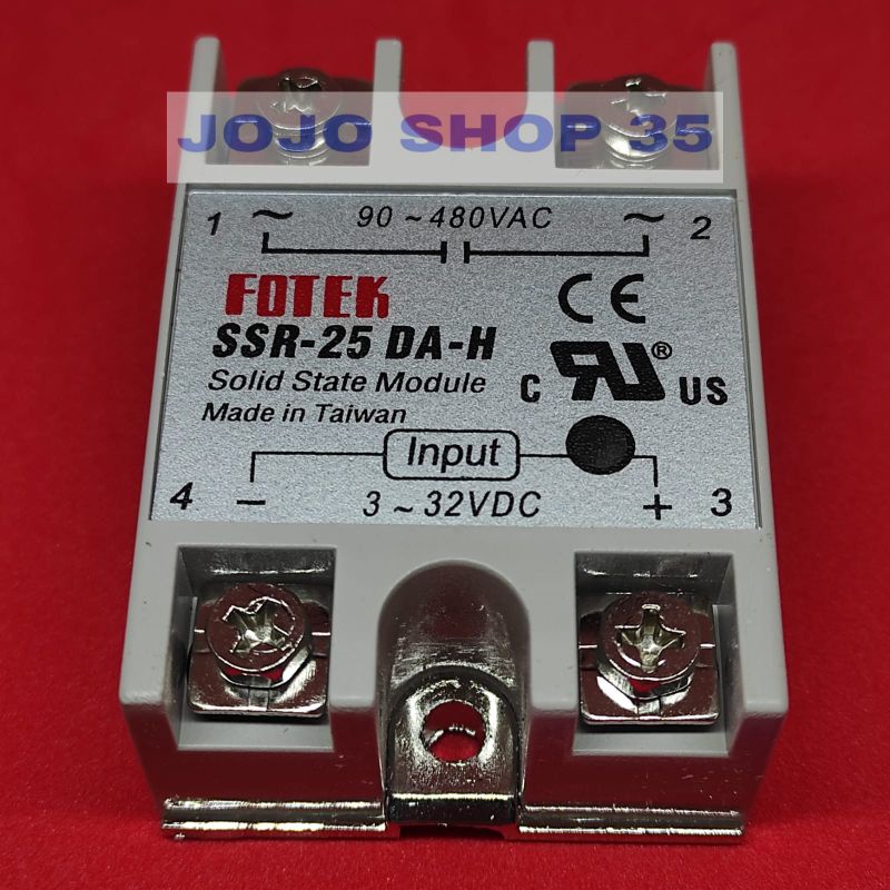 Jual FOTEK SSR 25DAH Solid State Relay SSR-25DA-H 3-32VDC to 90-480VAC 25A 25DAH SOLID STATE ...