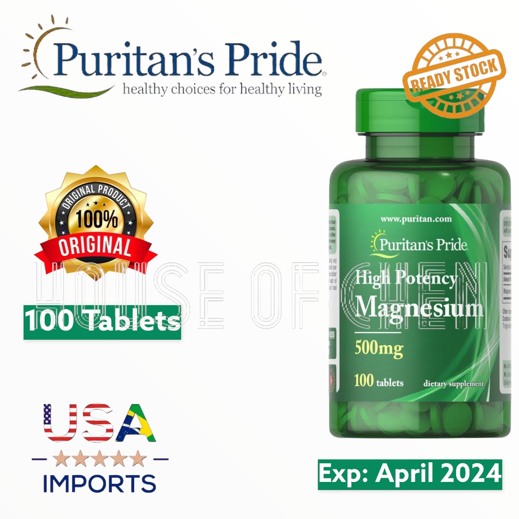 Jual PURITAN PRIDE Magnesium 500mg - 100 Tablets | Shopee Indonesia
