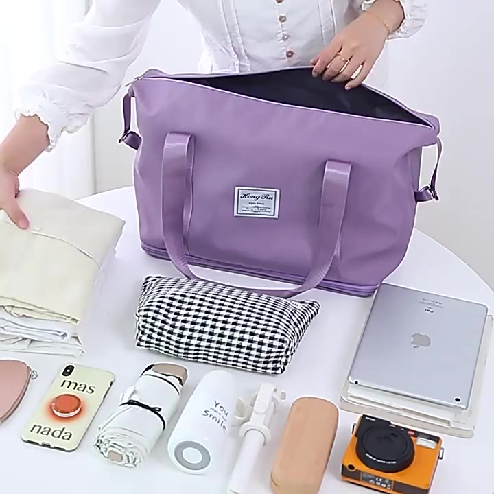 Jual HC Tas Travel Lipat Motif Besar 3 Tingkat Foldable Travel Bag Hand ...