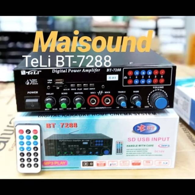 Jual AMPLIFIER KARAOKE TELI BT 7288 AMPLI TELI BT7288 BLUETOOTH USB SD ...