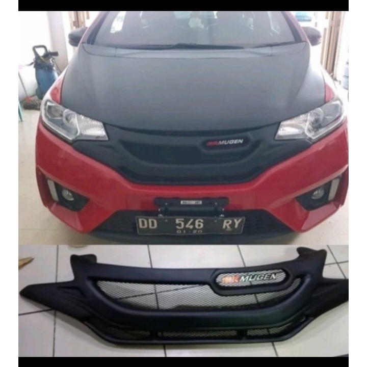 Jual grill custom honda jazz GK5 model jaring plus emblem mugen ...