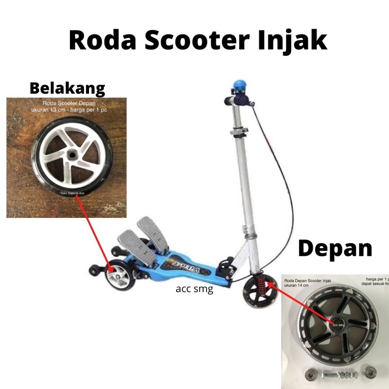 Jual Roda Scooter Injak belakang / Depan Original - roda ban skuter ...