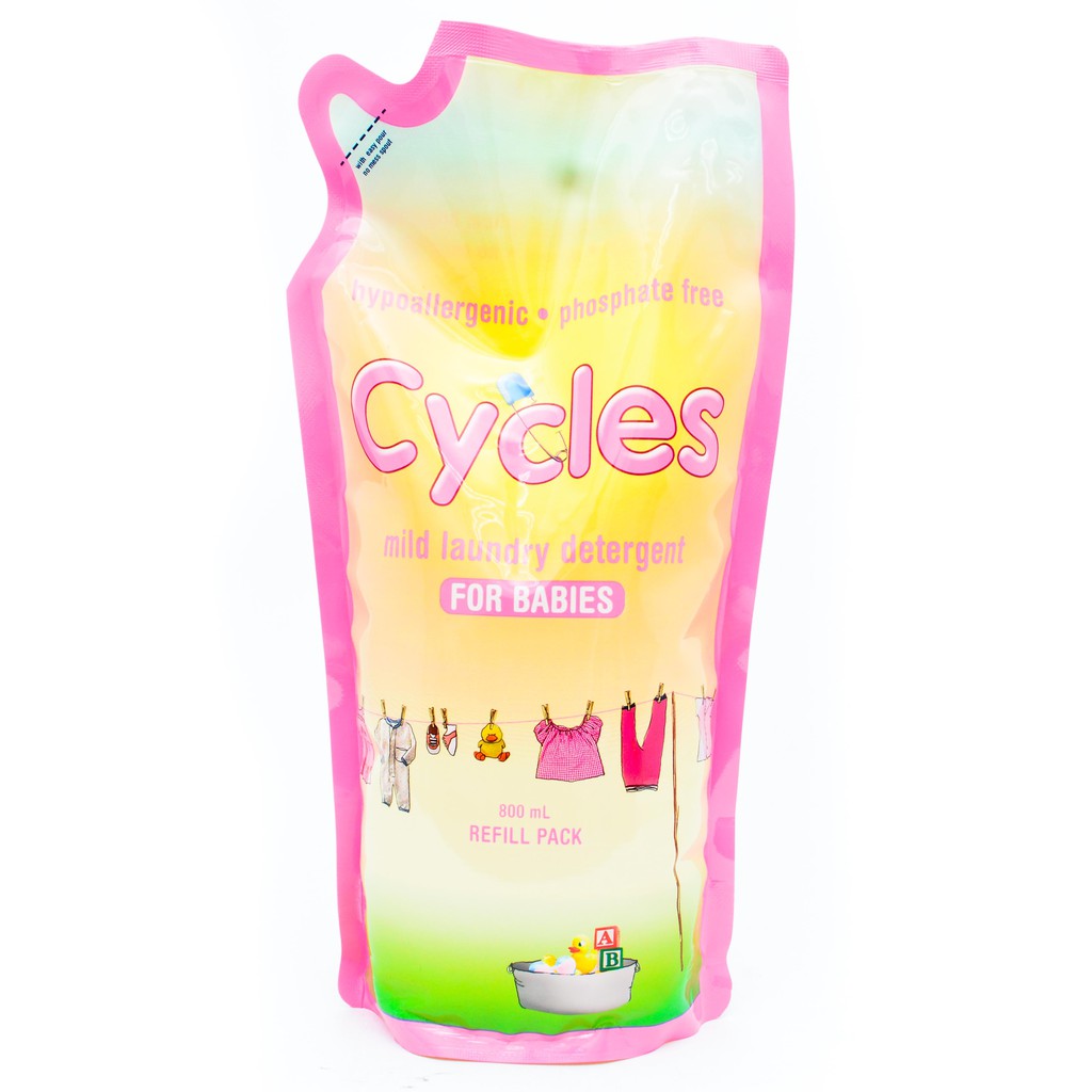 Jual Cycles Mild Laundry Detergent Refill Pack - 800ml | Shopee Indonesia