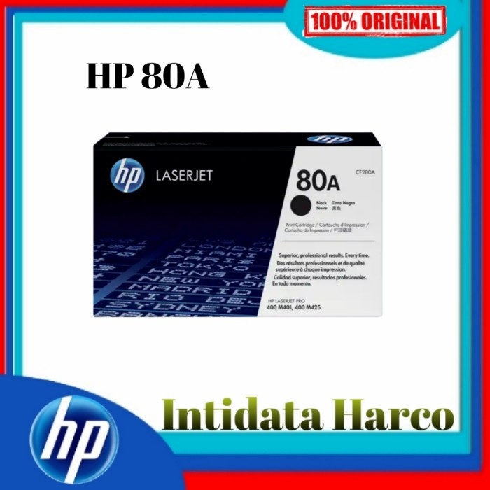 Jual CARTRIDGE TONER HP CF 280A ( 80A ) ORIGINAL 100% CF-280A CF280A ...