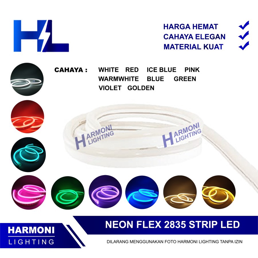 Jual Lampu Neon Flex LED Strip Fleksibel Meteran 220V | Shopee Indonesia