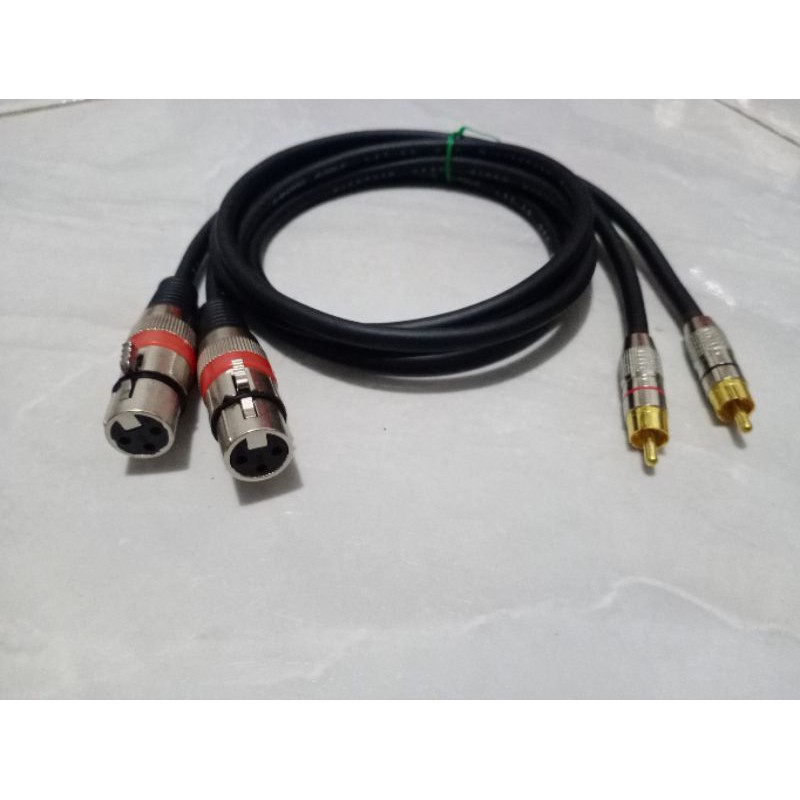 Jual Kabel Mixer Ke Power Ampli Jack Canon Xlr Female Ke Rca 1-3 Meter ...