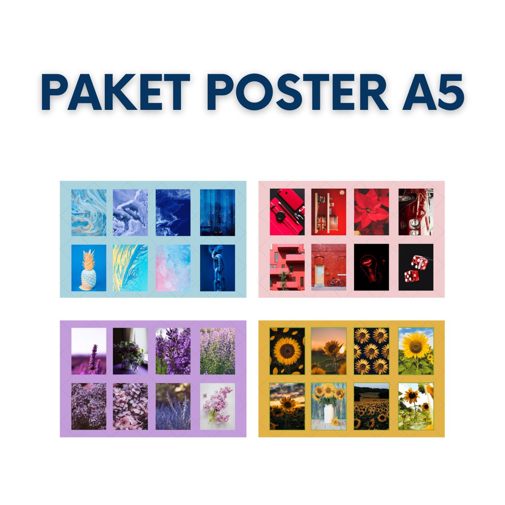 Jual Paket Poster A5 Isi 8 / Poster Estetik Aesthetic / Poster Dinding ...
