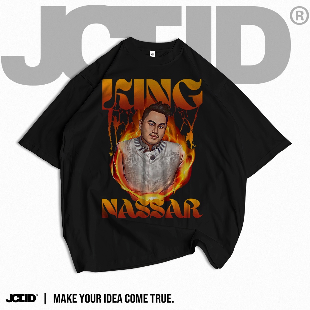 Jual GRAPHIC T-SHIRT / KING NASSAR on FIRE / KAOS OVERSIZED / KAOS ...
