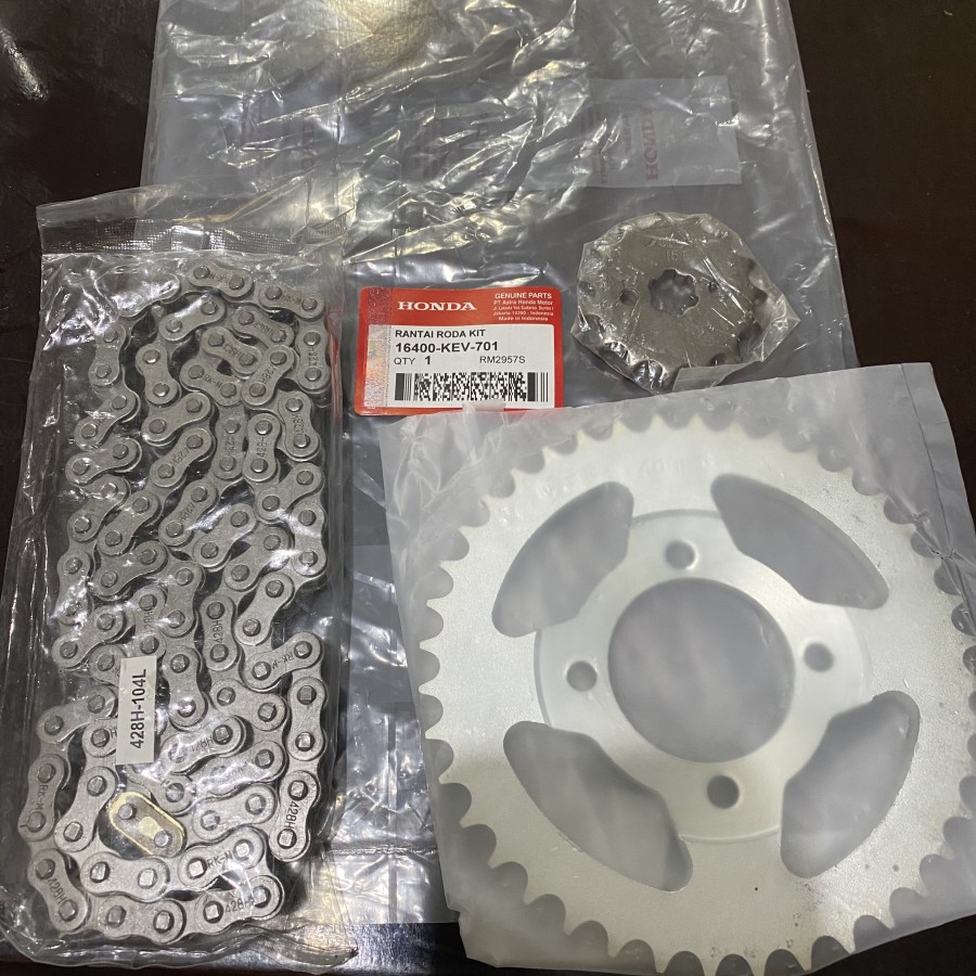 Jual KEV Gearset Gear Set Rantai Supra X Fit Old Lama 100 40HF 15T 428H ...