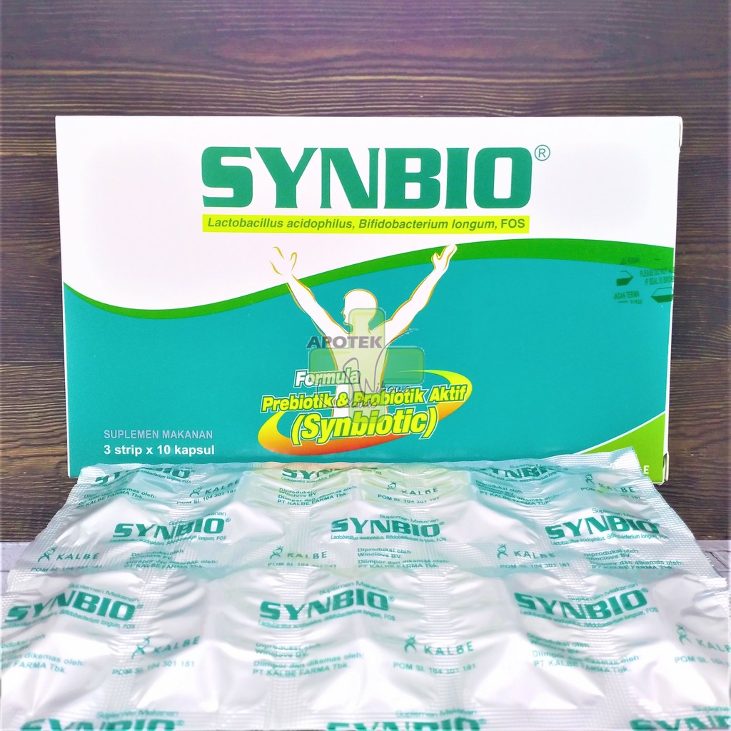 Jual SUPLEMEN PENCERNAAN PROBIOTIK SYNBIO KAPSUL STRIP 10'S (Harga Per ...
