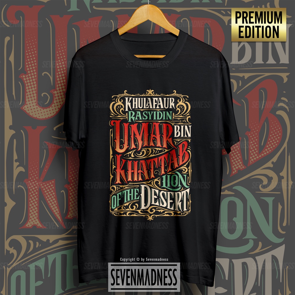 Jual Kaos Dakwah Islami Pria 24s - Umar Bin Khattab - T-Shirt Distro ...