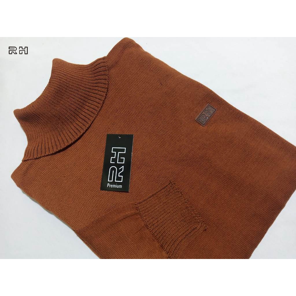 Jual Baju rajut kerah tinggi/sweater rajut turtleneck pria/switer ...