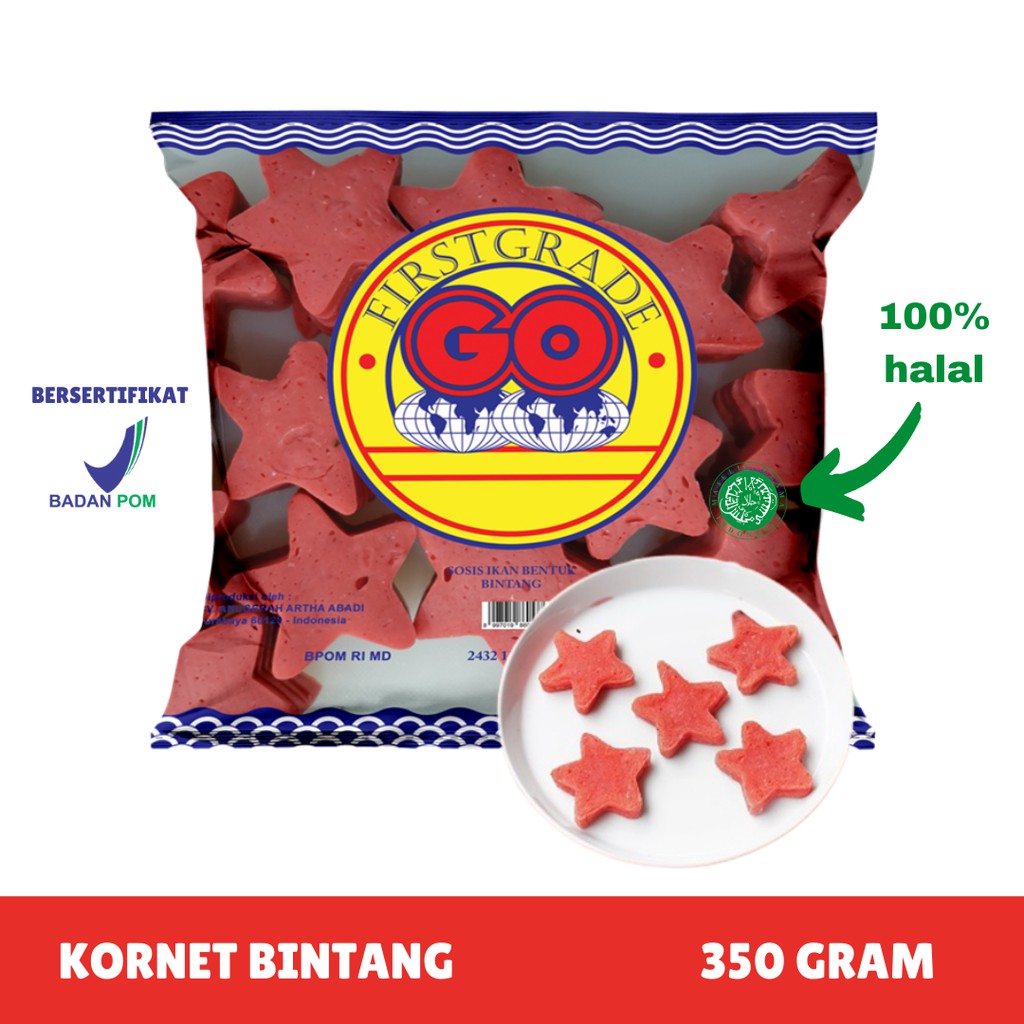 Jual [FROZEN FOOD GO] SOSIS IKAN BINTANG PATRIK ISI 32 Tebal/60 Tipis ...