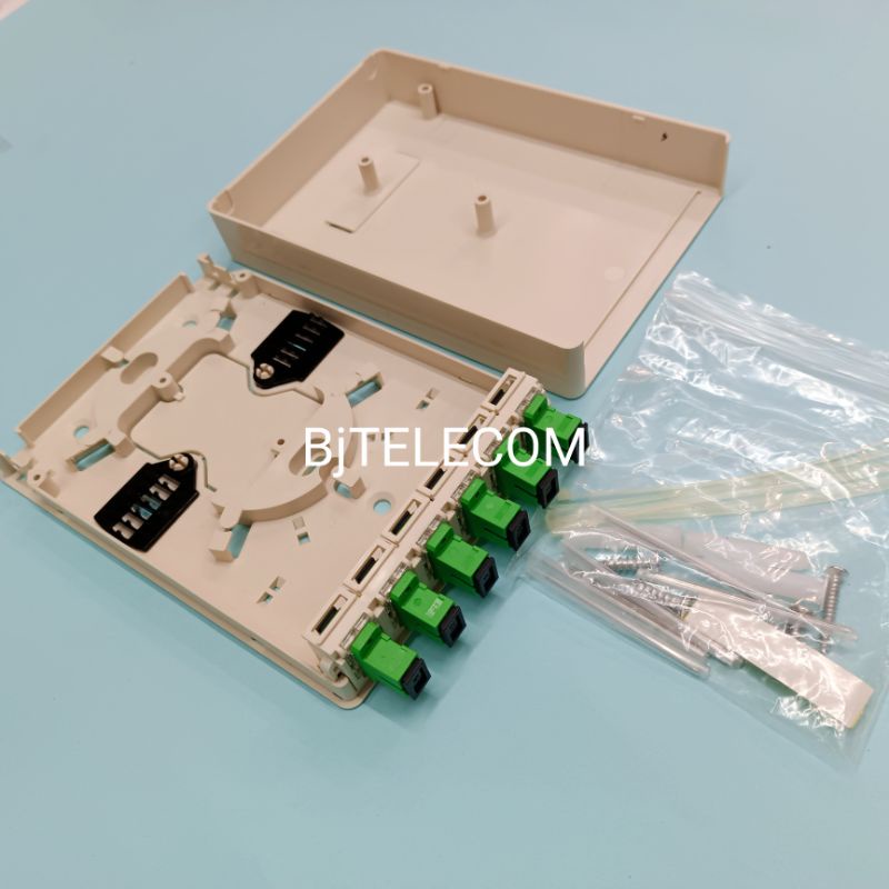 Jual Roset FO 6 core SC apc lengkap adapter/ ODF 6 core SC apc komplit ...