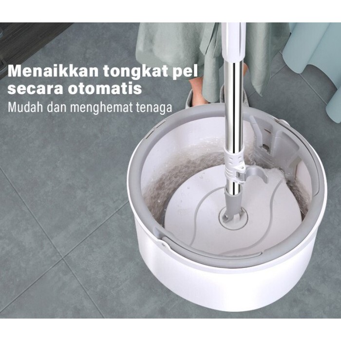Jual Alat Pel Lantai Putar Automatic Spin Super Mop Single Bucket D31 ...