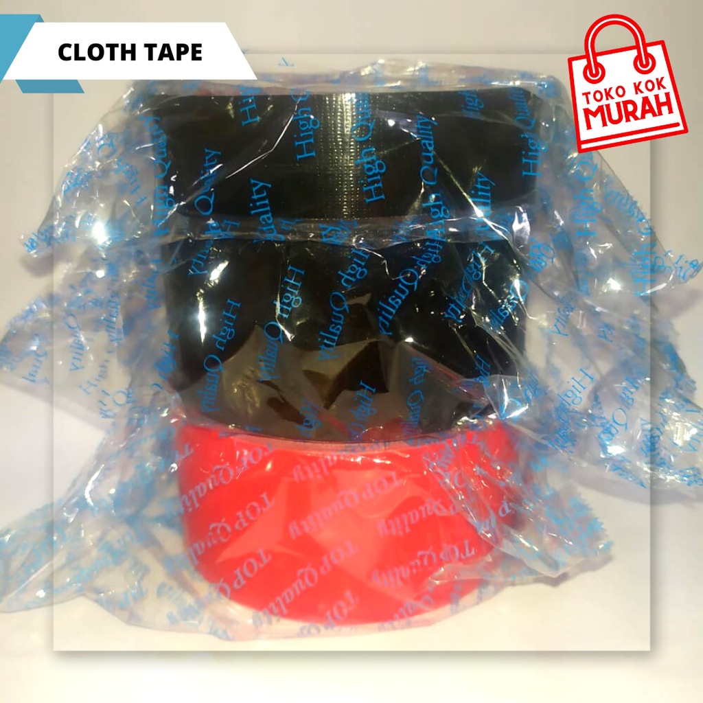 Jual Cloth Tape Lakban Hitam & Merah Lakban Kain Matic Tape | Shopee ...