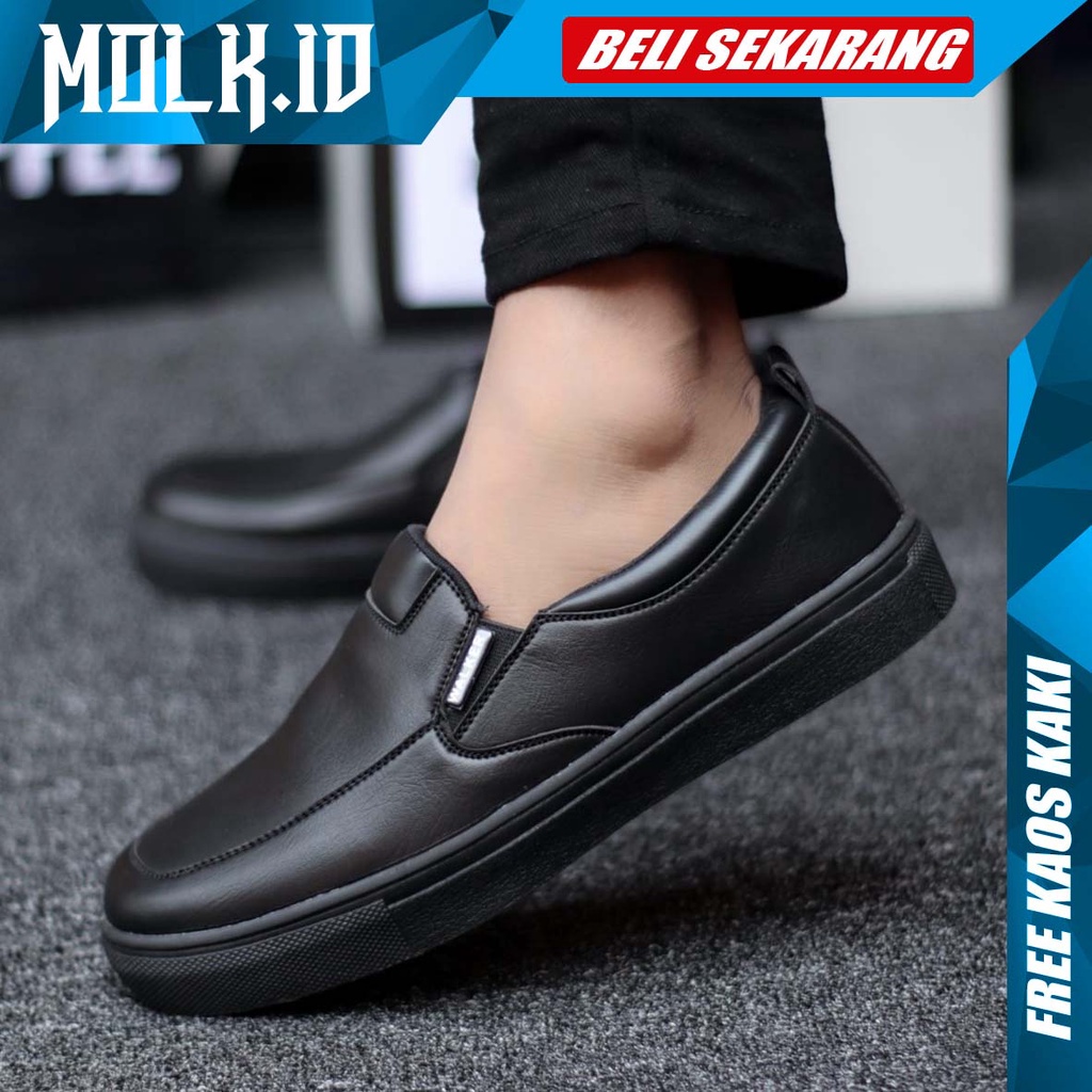 Jual MOLK sepatu formal pria hitam pantofel casual kerja kantor kuliah ...